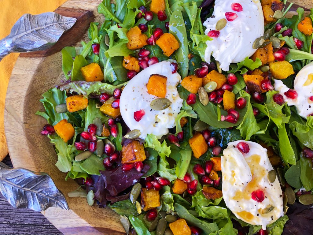 Autumn Burrata Salad - The Rose Table