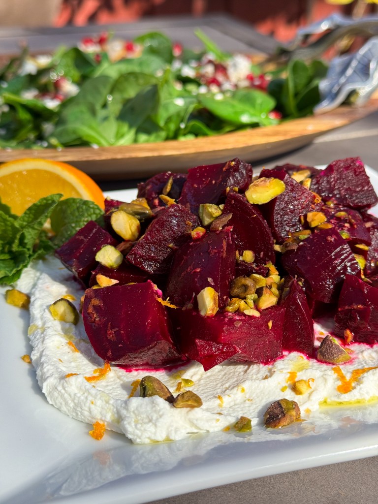Roasted Beets with Whipped Goat Cheese - The Rose Table