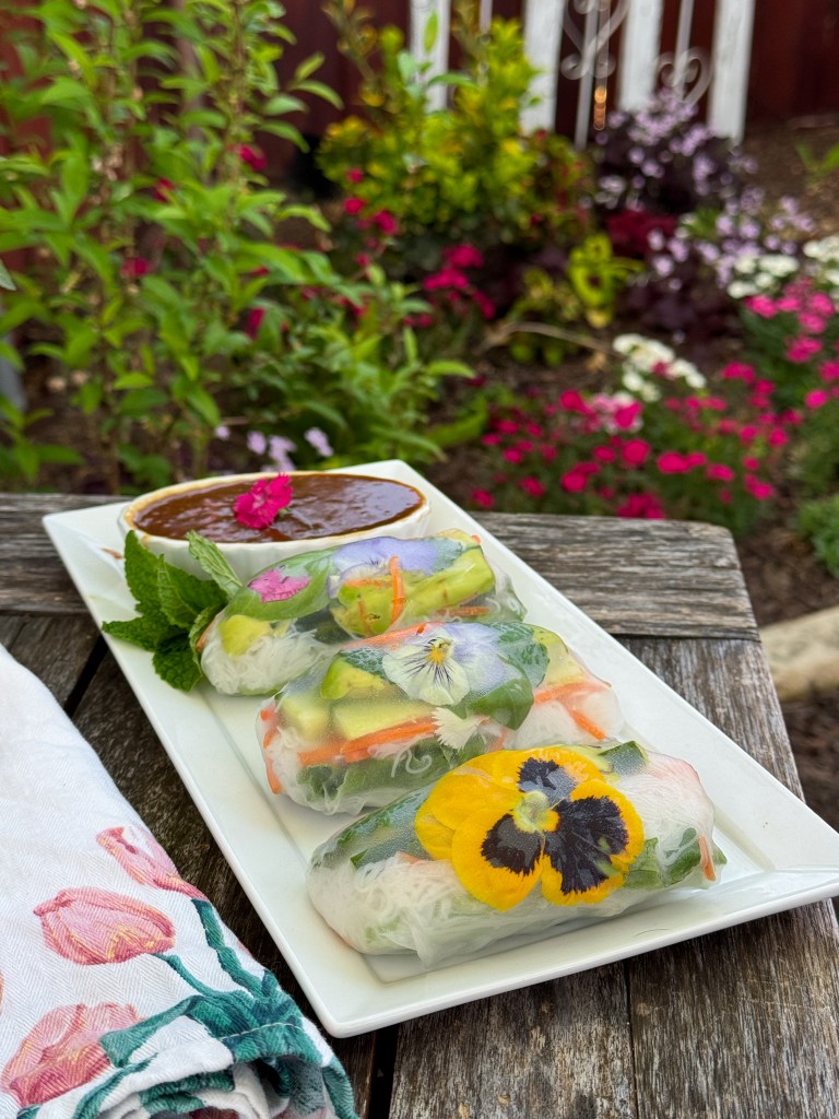 Garden Party Spring Rolls - The Rose Table
